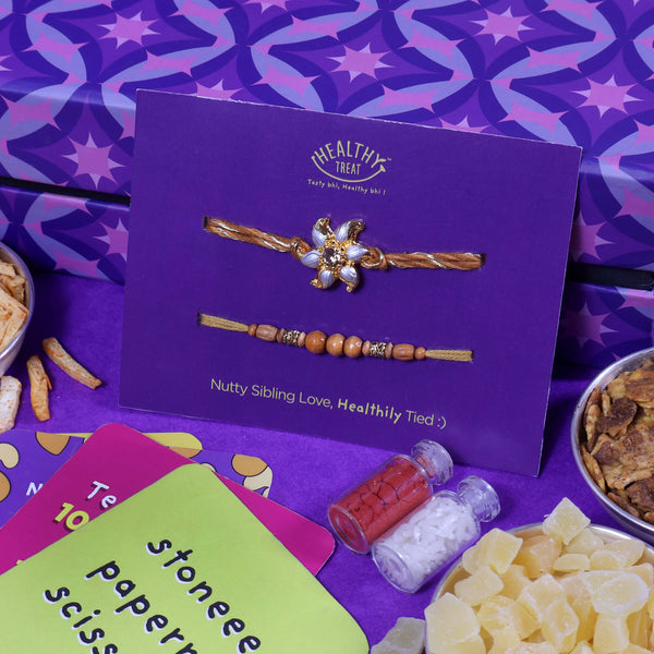 Super Snacker Sibling Box Rakhi Hamper by Healthy Treat - HEALTHY TREAT