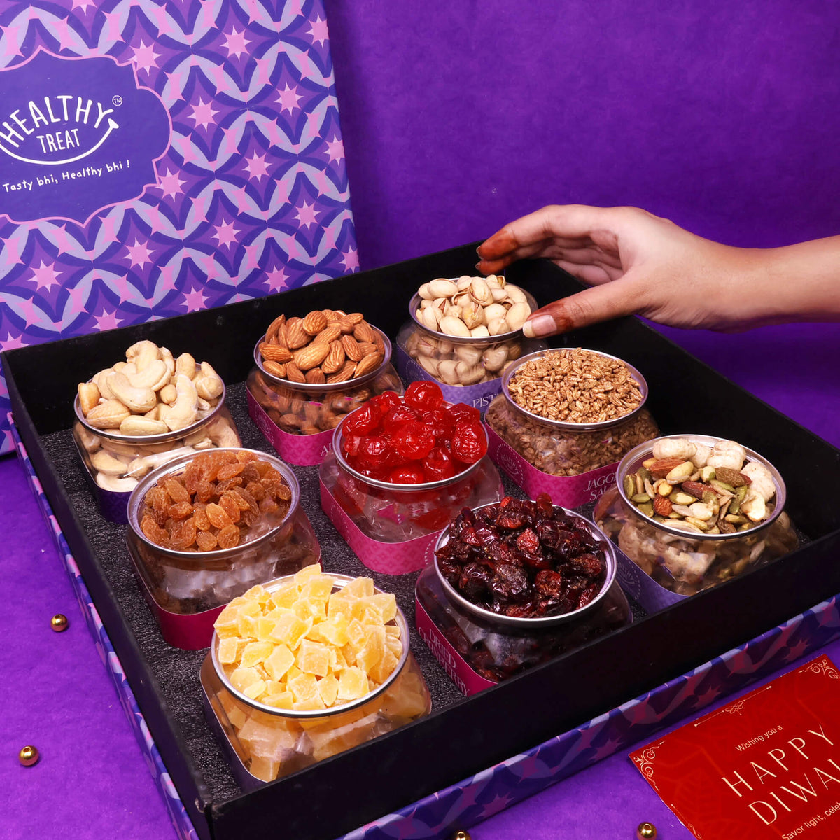 Bada Dhamaka Diwali Hamper - Roasted Dry Fruits and Snacks - HEALTHY TREAT