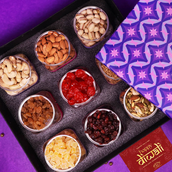 Bada Dhamaka Diwali Hamper - Roasted Dry Fruits and Snacks - HEALTHY TREAT