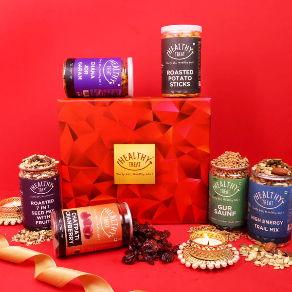 Munch Diwali Gift Box Hamper | Roasted Nuts and Snacks - HEALTHY TREAT