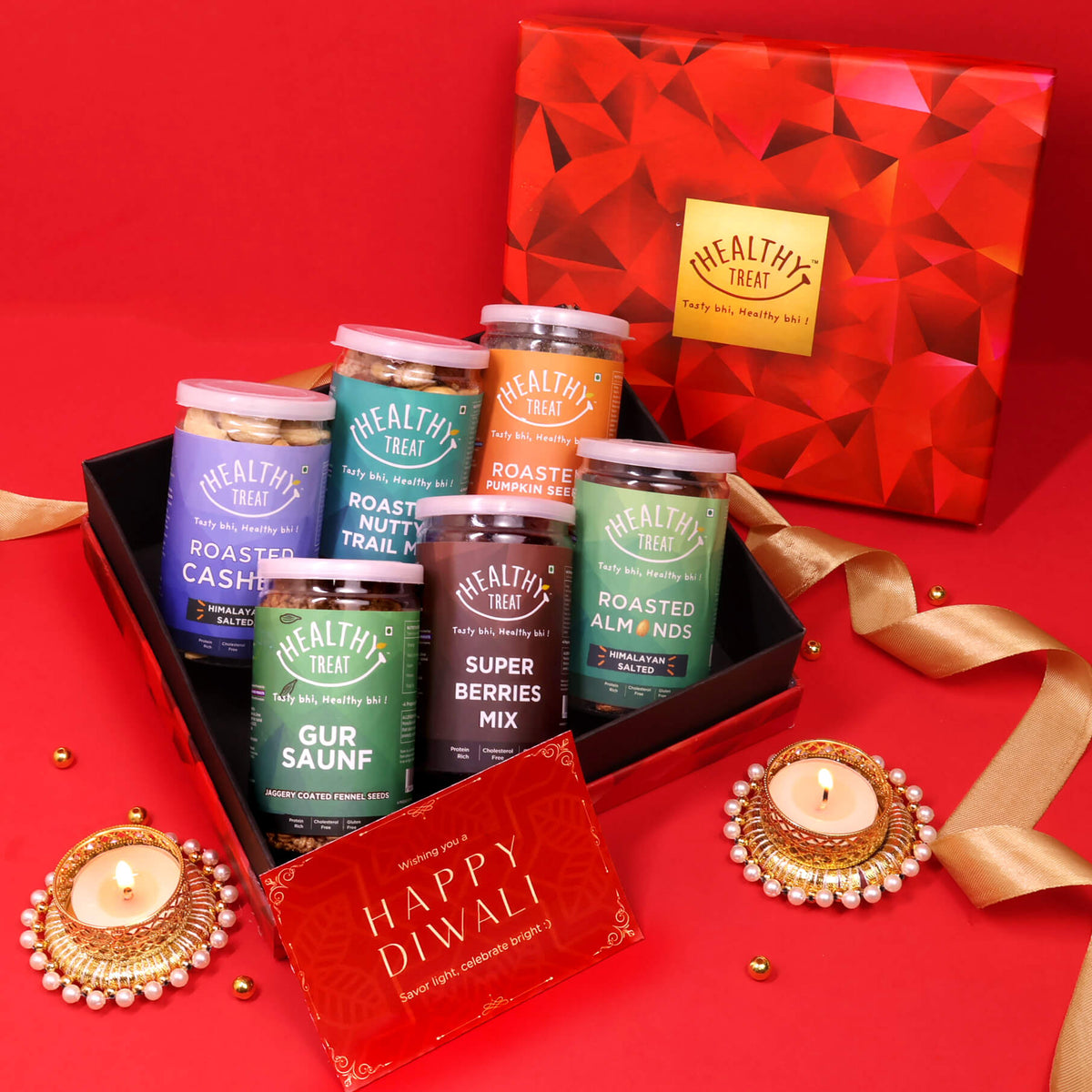 Royal Treat Diwali Gift Box Hamper | Roasted Dry Fruits and Snacks ...