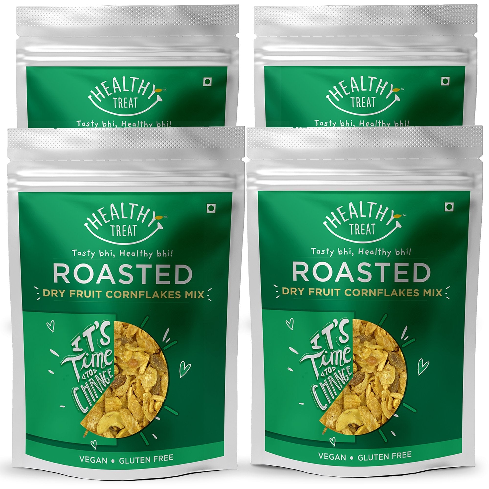 4-Pack 100% Roasted Dry Fruit Cornflakes Mix | Healthy Treat - HEALTHY ...